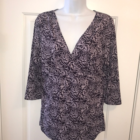 Tops | Womens Vneck Blouse Fitted With Gathering On Sides Figure ...